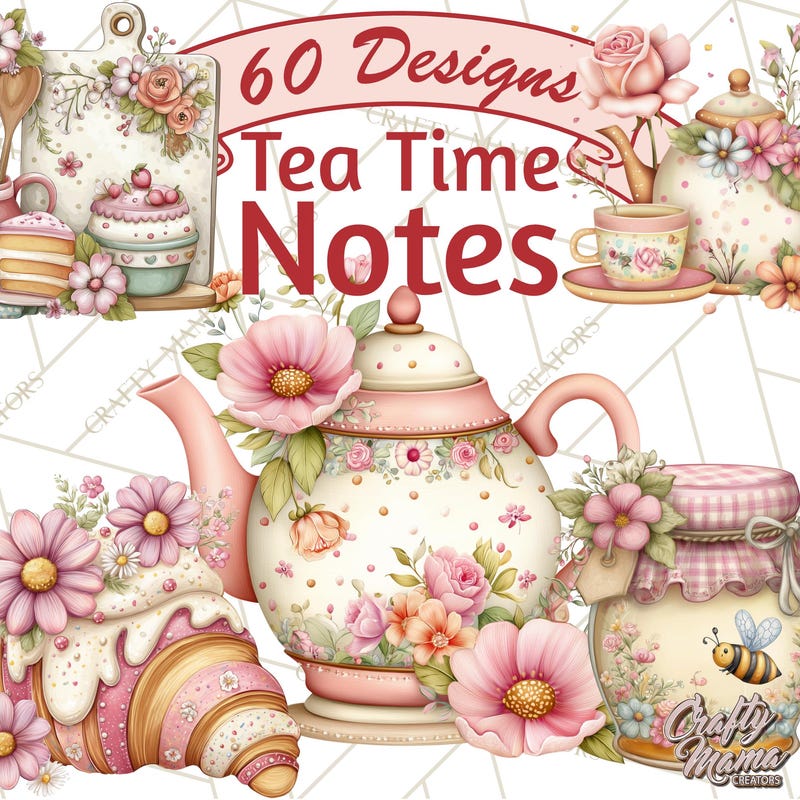Tea Time Clipart - Etsy