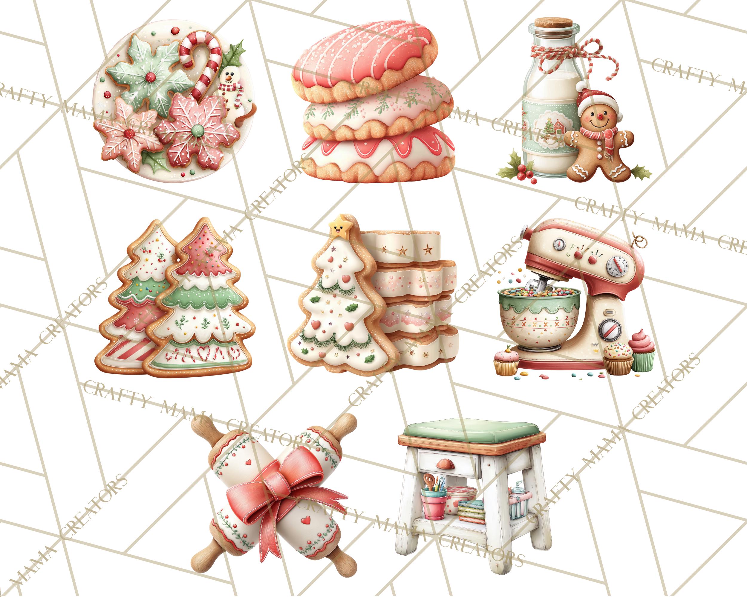 56 Png, Santa's Bakery Clipart, Christmas Baking Clip Art, Holiday ...
