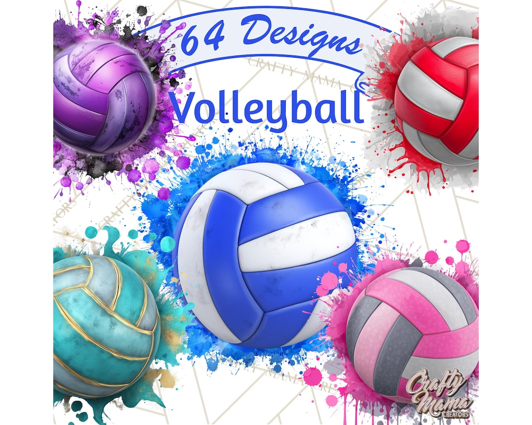 64 Png, Volleyball PNG Clipart, Sports Ball Clip Art With Paint Splash ...