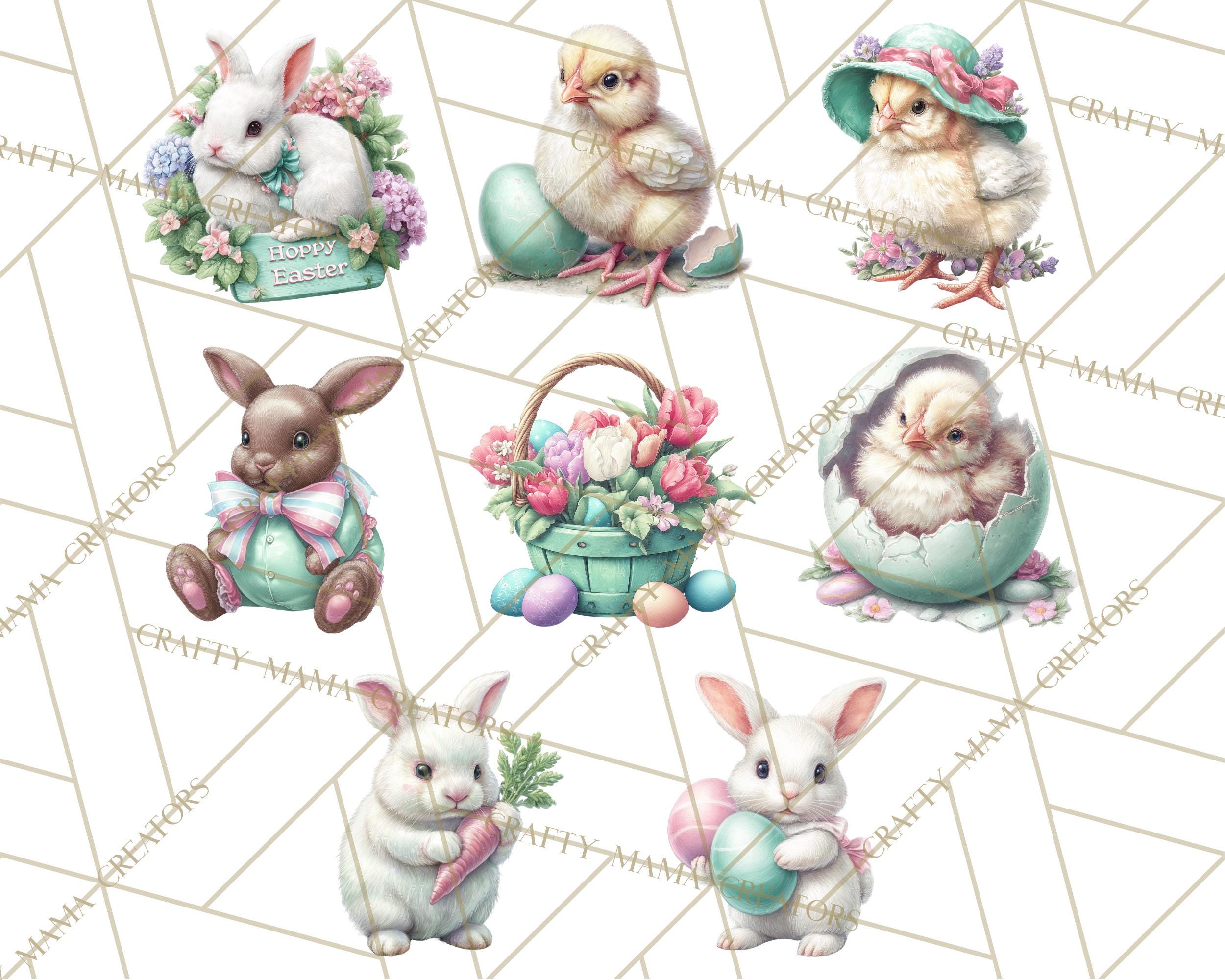 52 PNG, Easter Egg Hunt Clipart, Easter Bunny, Eggs, Candy, Signs ...
