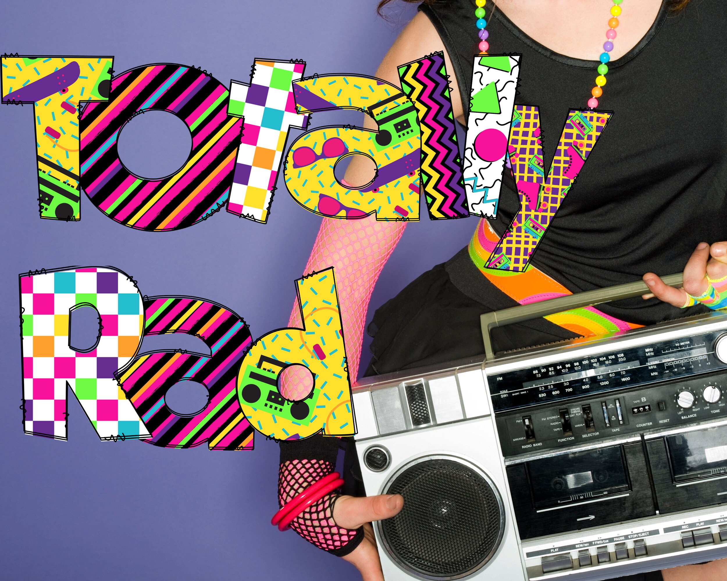 80s Doodle Letters PNG Files, Retro Doodle Alpha Bundle With Clipart ...