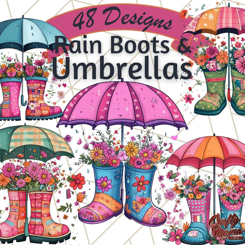 Rain Boot Illustration - Etsy