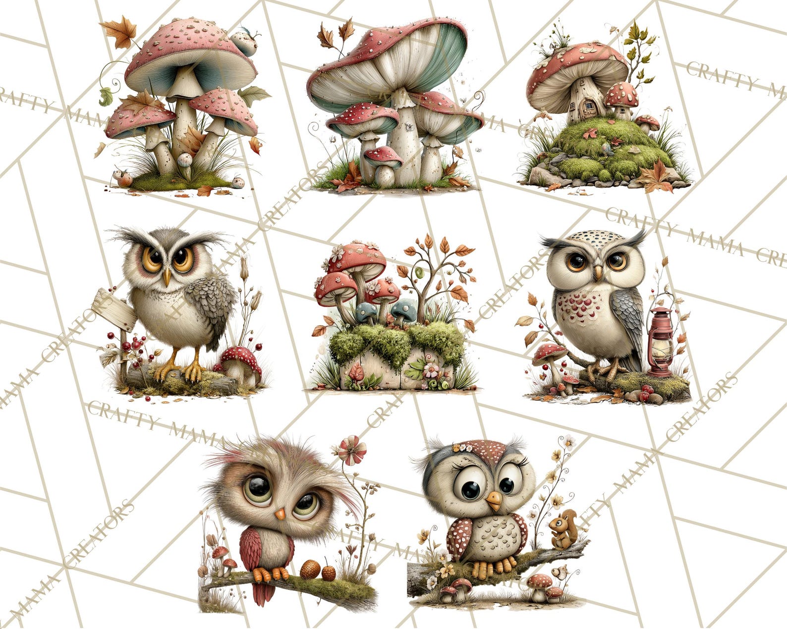 60 Png, Rustic Woodland Animals Mini World Clipart PNG, Forest ...
