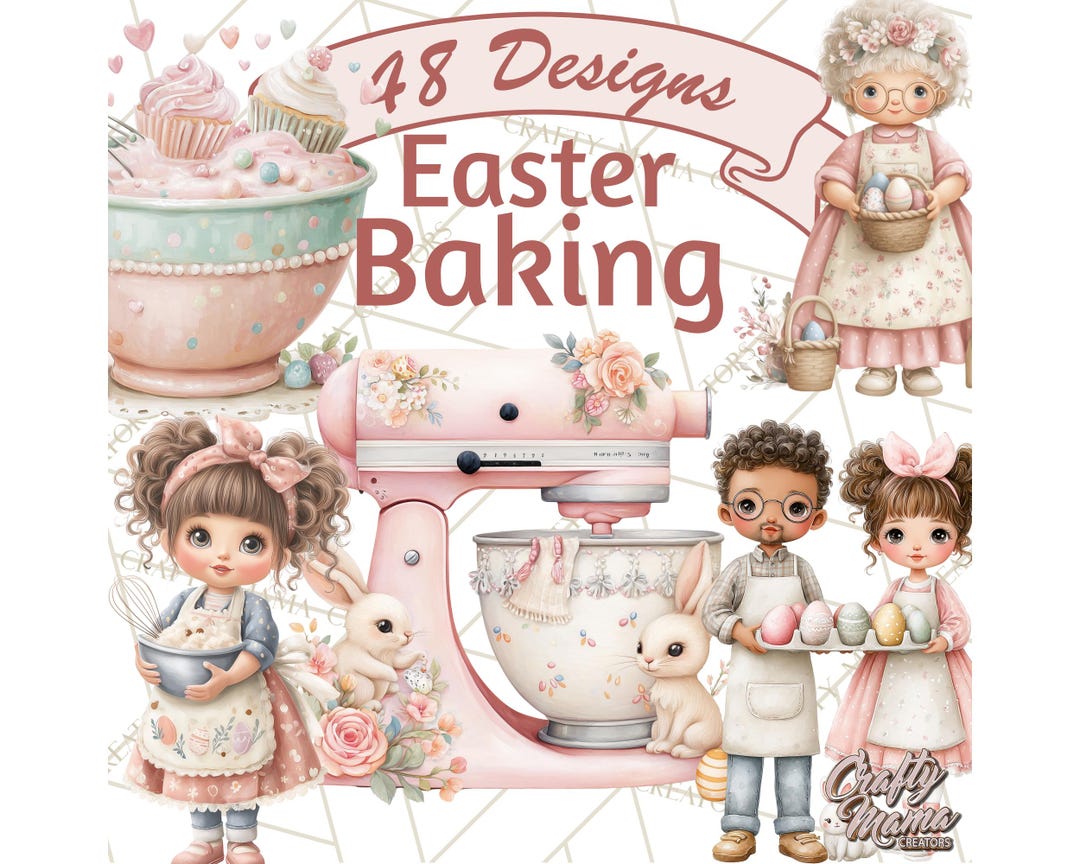 48 Png, Easter Baking Clipart, Cute Easter Bakers, Pastel Cookies ...