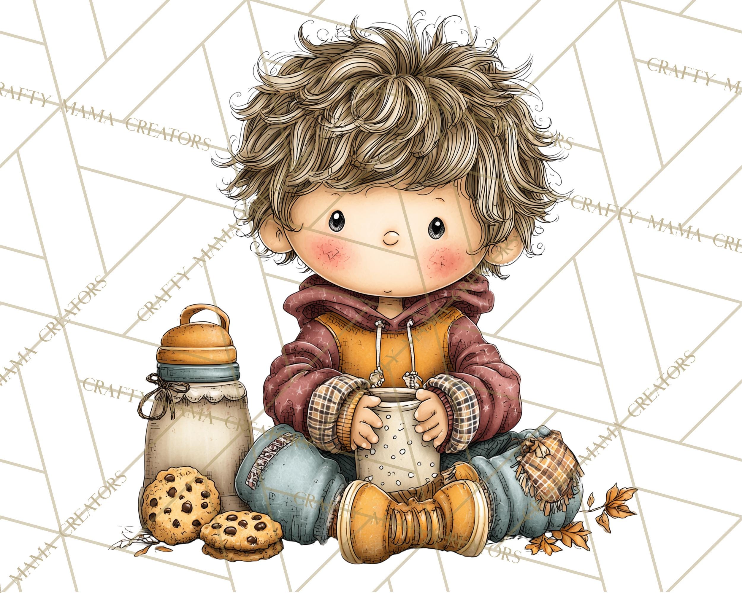 52 Png, Fall Kids Clipart, Cute Autumn Children PNG, Cozy Fall Outfits ...