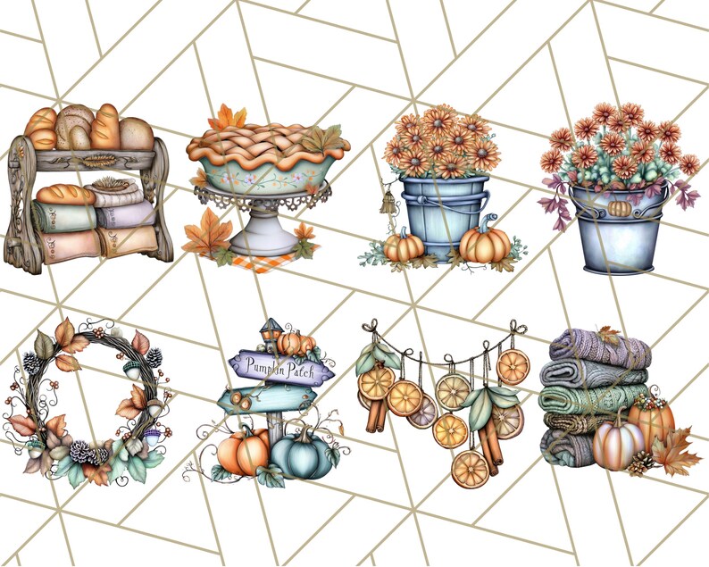 Rustic Fall Market Clipart PNG, Autumn Farmers Market Clip Art ...