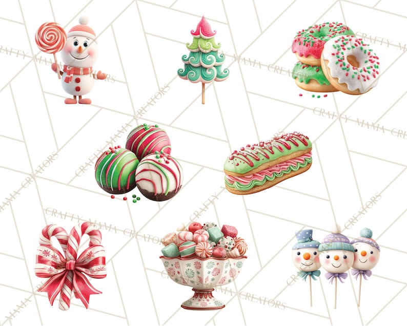 68 Png, Christmas Treats Clipart, Holiday Cookies Cupcakes Cocoa PNG ...