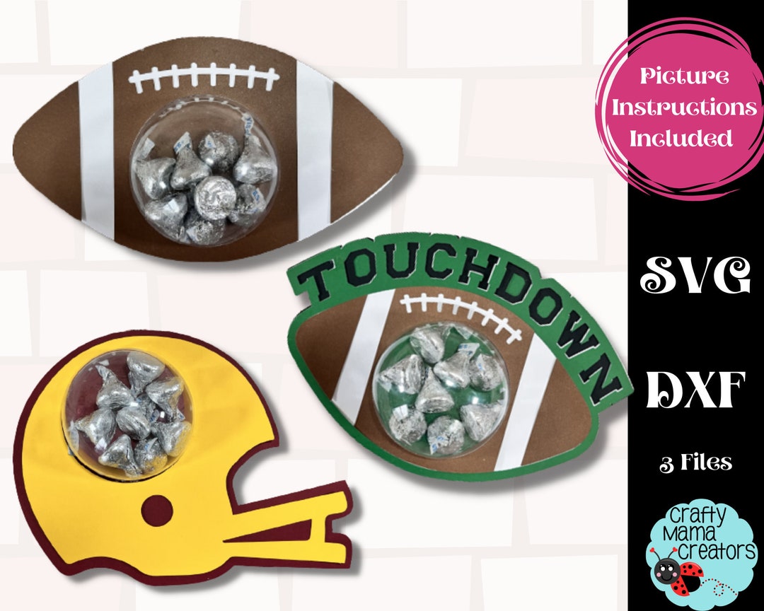 Football Candy Dome Svg Touchdown Kids Sports Svg Football - Etsy