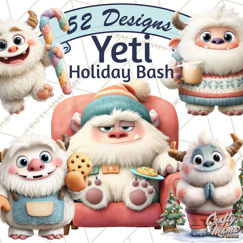 Abominable Snowman Clipart - Etsy