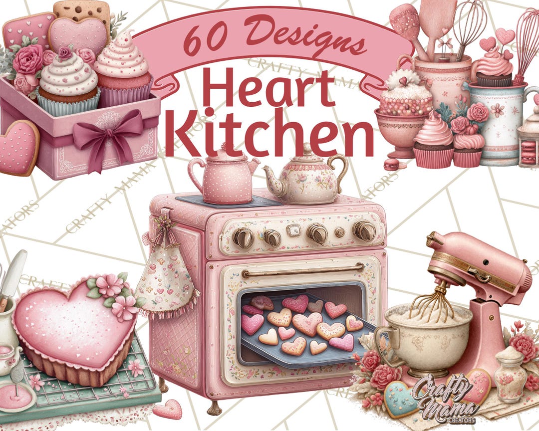 60 Png Whimsical Valentine Baking Treats Clipart, Cute Cupcakes Png ...