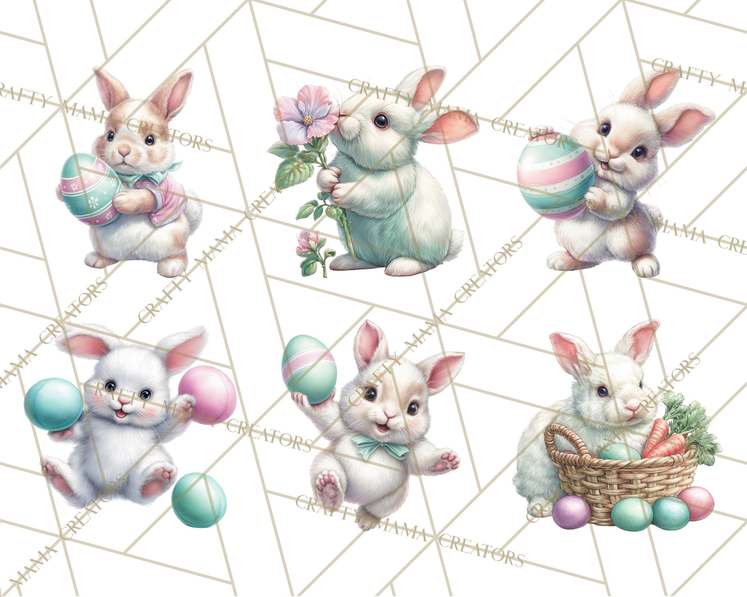 52 PNG, Easter Egg Hunt Clipart, Easter Bunny, Eggs, Candy, Signs ...