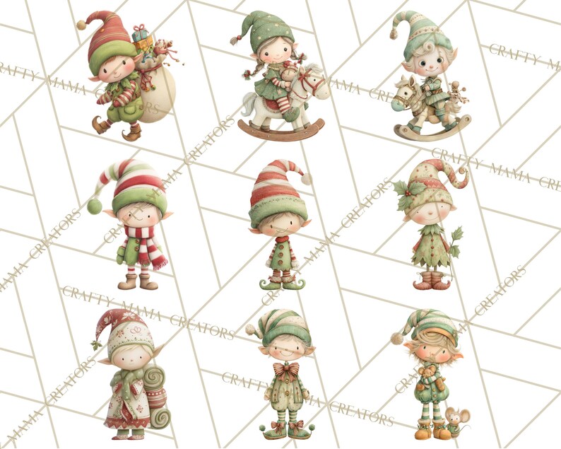 76 Png, Santa's Elves Clipart, Christmas Elves Clip Art, Watercolor ...