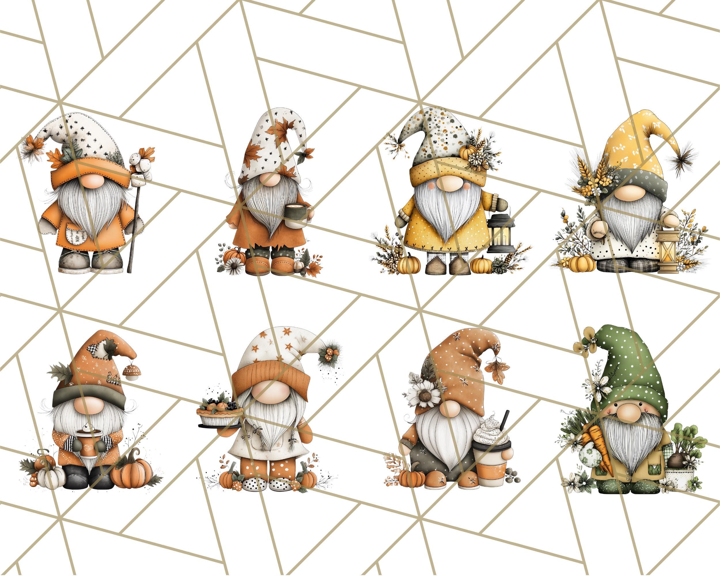 60 Png Thanksgiving Gnome Clipart, Fall Gnome PNG, Cute Autumn Gnomes ...