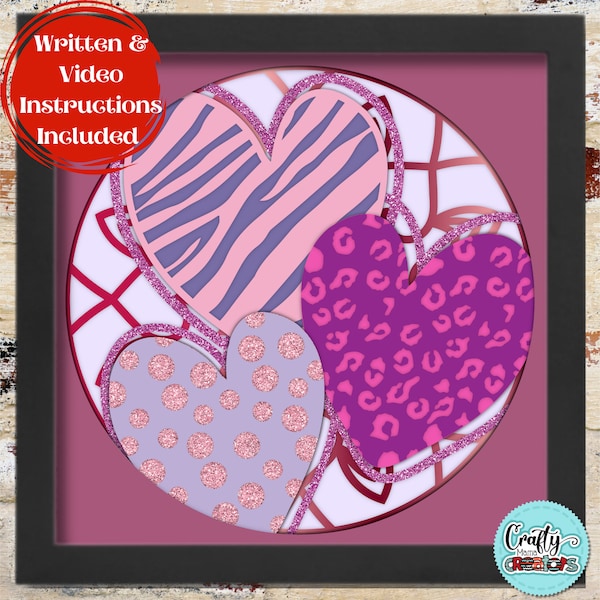 Leopard Triple Heart Svg - Etsy