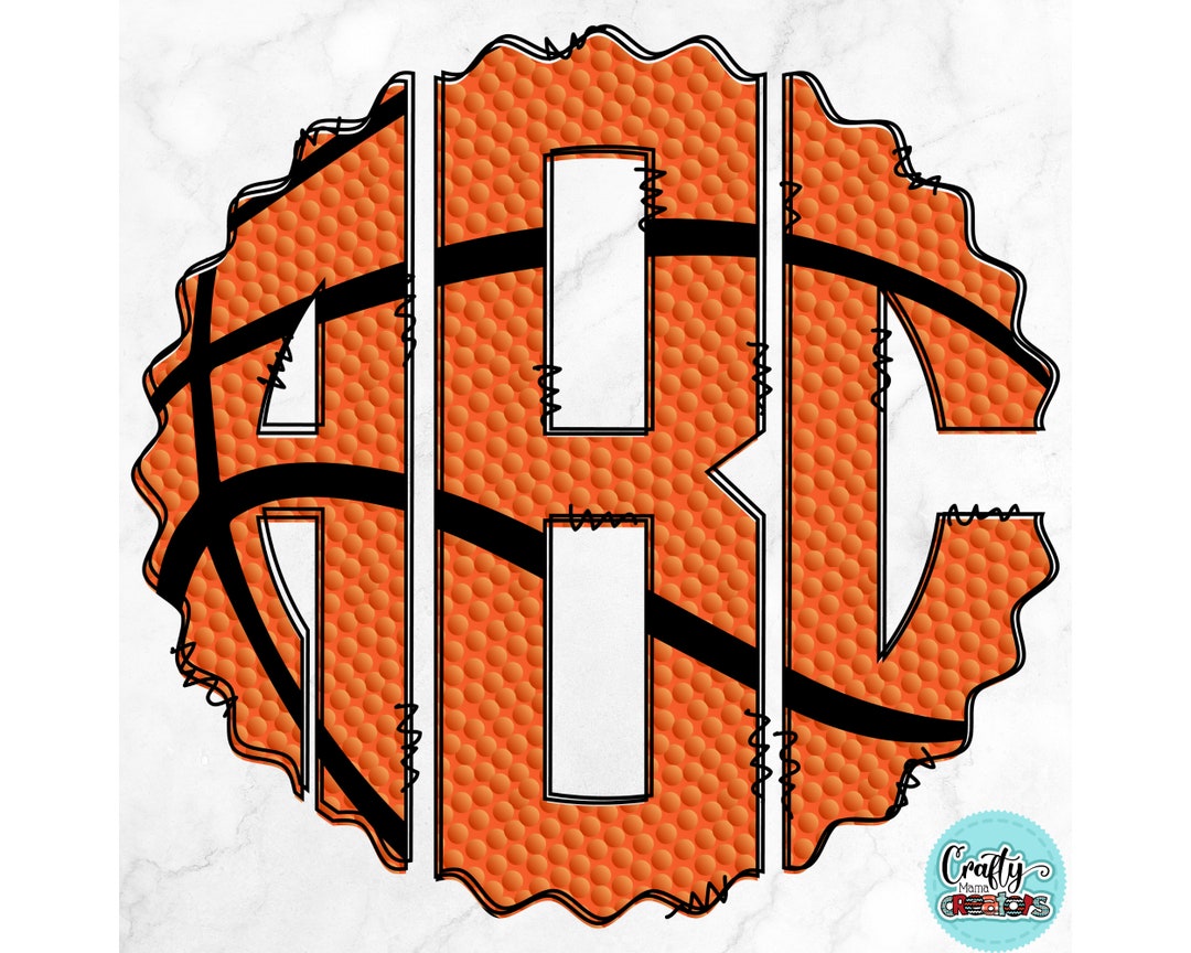 Basketball Doodle Letters Monogram PNG Files, Sports Doodle Monogram ...