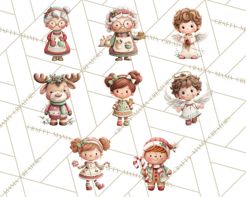 56 Png, Christmas Characters Clipart PNG, Cute Holiday Illustrations ...