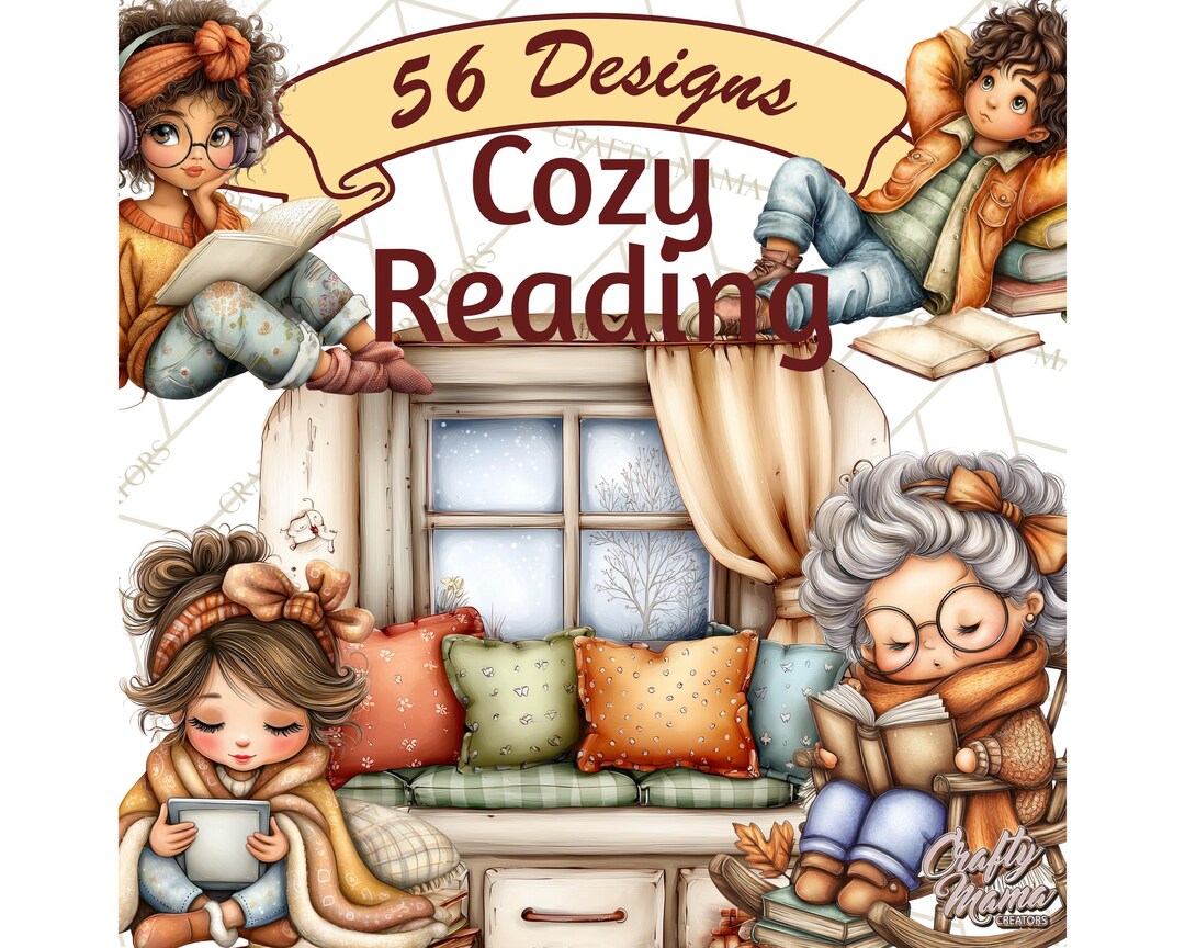 56 Png, Cozy Reading Clipart PNG, Book Lovers Clip Art, Library PNG for ...