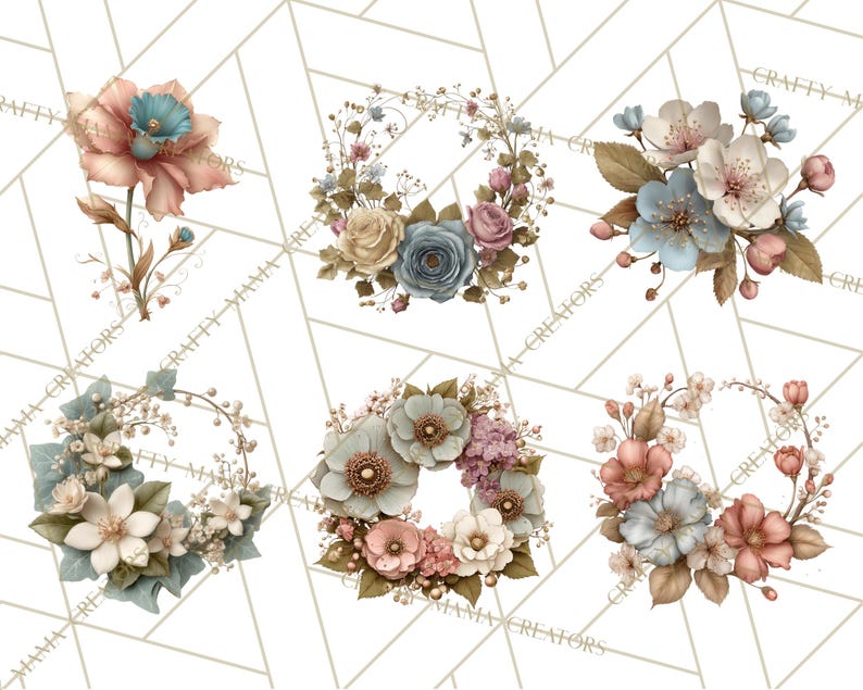 52 Png, Blooming Letters Clipart, Floral Alphabet Clip Art PNG, Spring ...