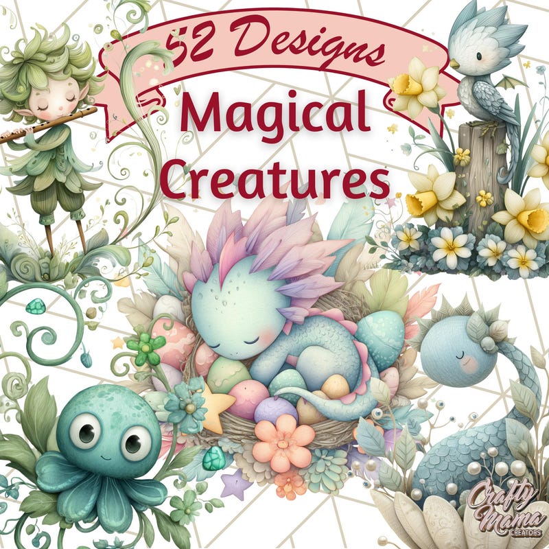 Fantasy Creature Clipart - Etsy