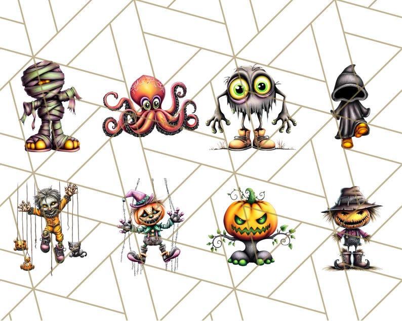 Halloween Monster Clipart PNG, Cute Scary Monster Art, Spooky Creature ...