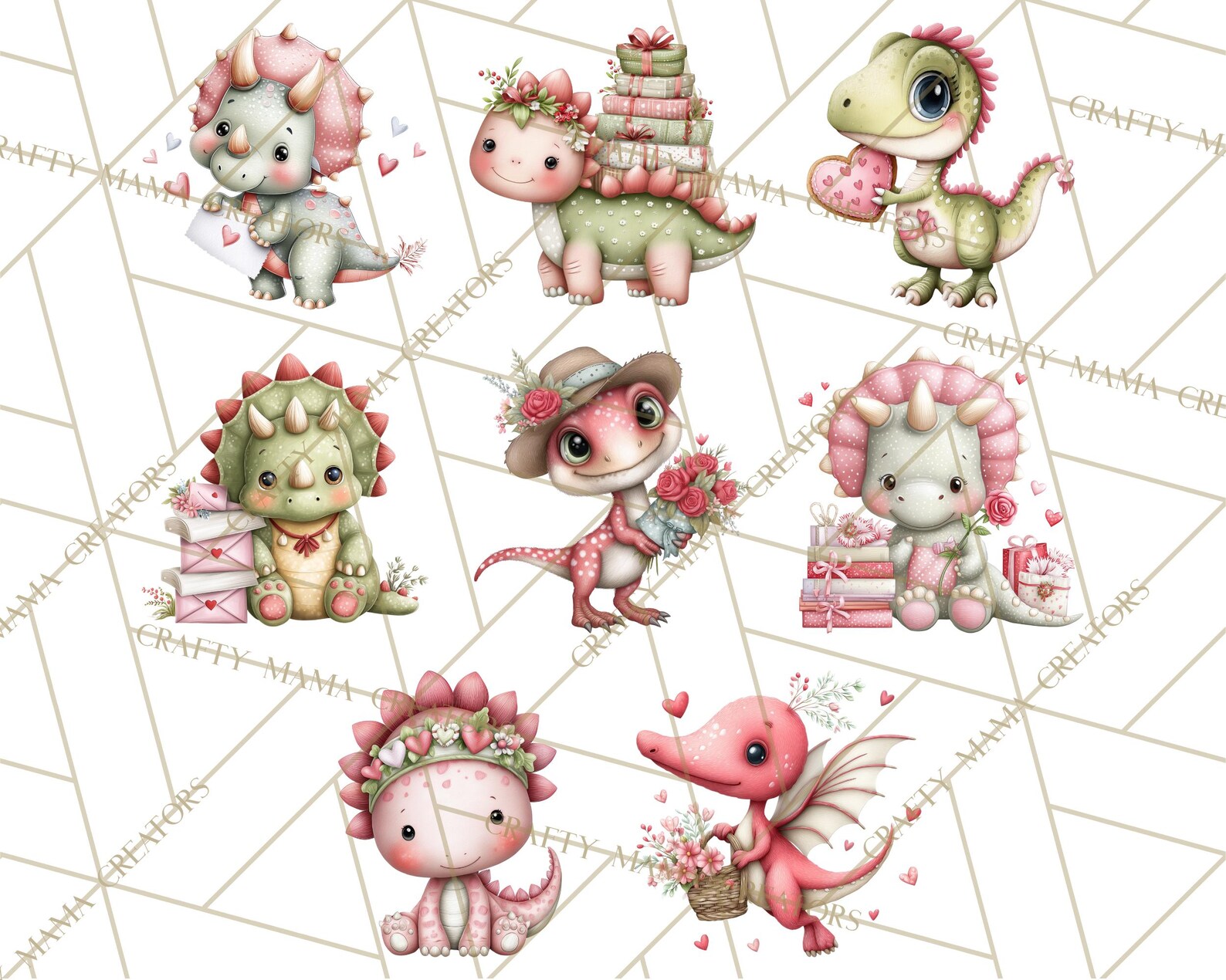 56 Png Valentine Dinosaur Clipart, Cute T-rex Sublimation PNG ...