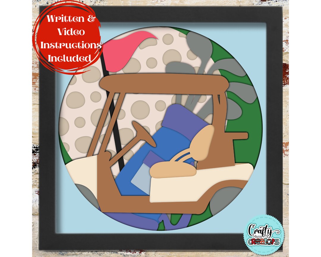 3D Golf Shadow Box Svg, Golfing Shadowbox Svg, Golf Ball 3D Layered ...