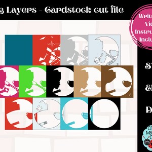 3D Nurse Shadow Box Svg, Nurse Svg Stethoscope Shadowbox Svg, Nursing ...