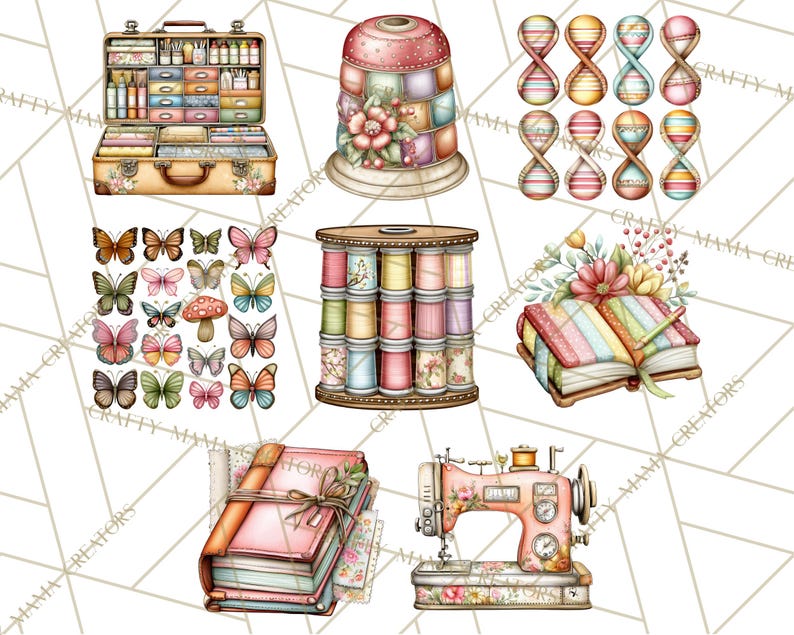 64 Png DIY Craft Tools Clipart, Maker Supplies PNG, Printable Crafting ...