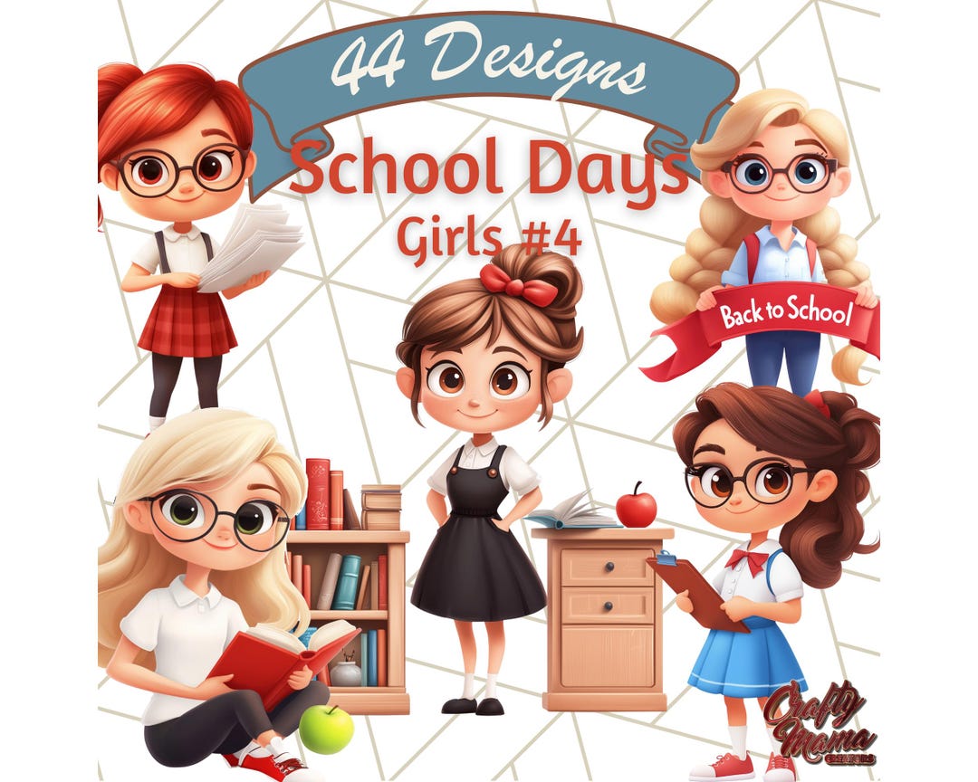 Classroom Teacher Clipart Bundle, Cute School PNG, Teacher Clip Art ...