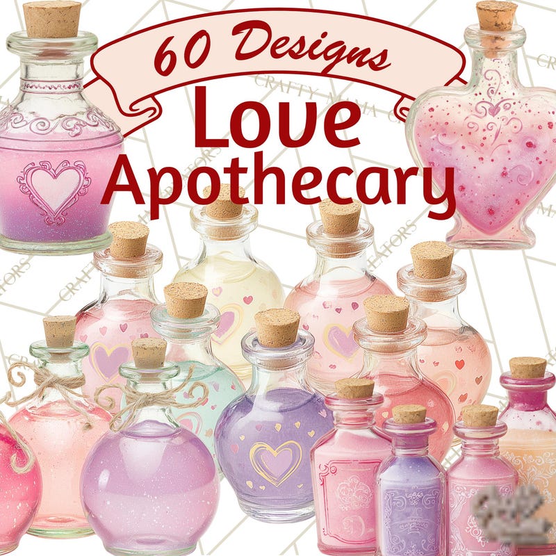 Love Potion Wall Clipart - Etsy
