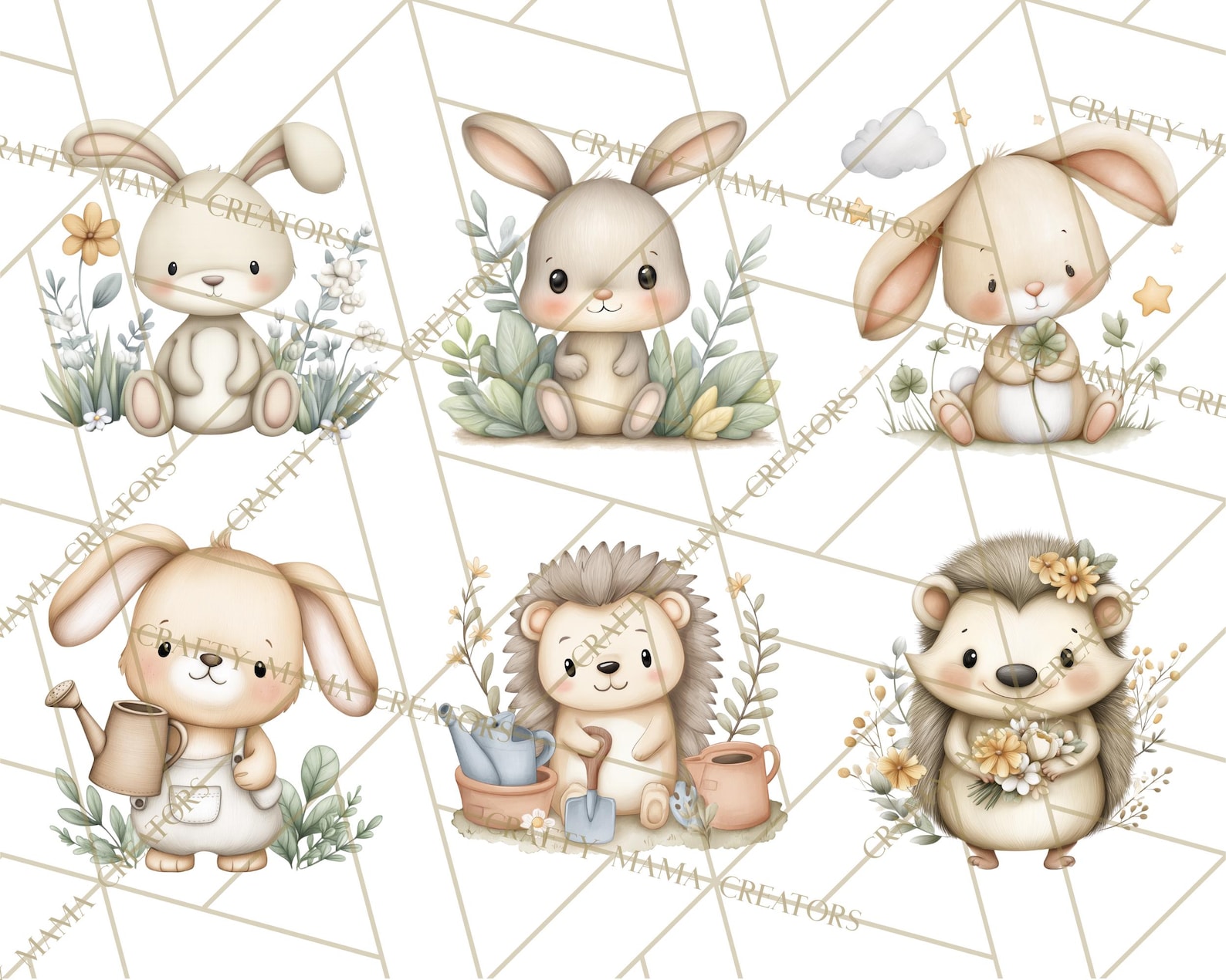 48 Png, Garden Animals Clipart PNG for Spring Planners and Stickers ...