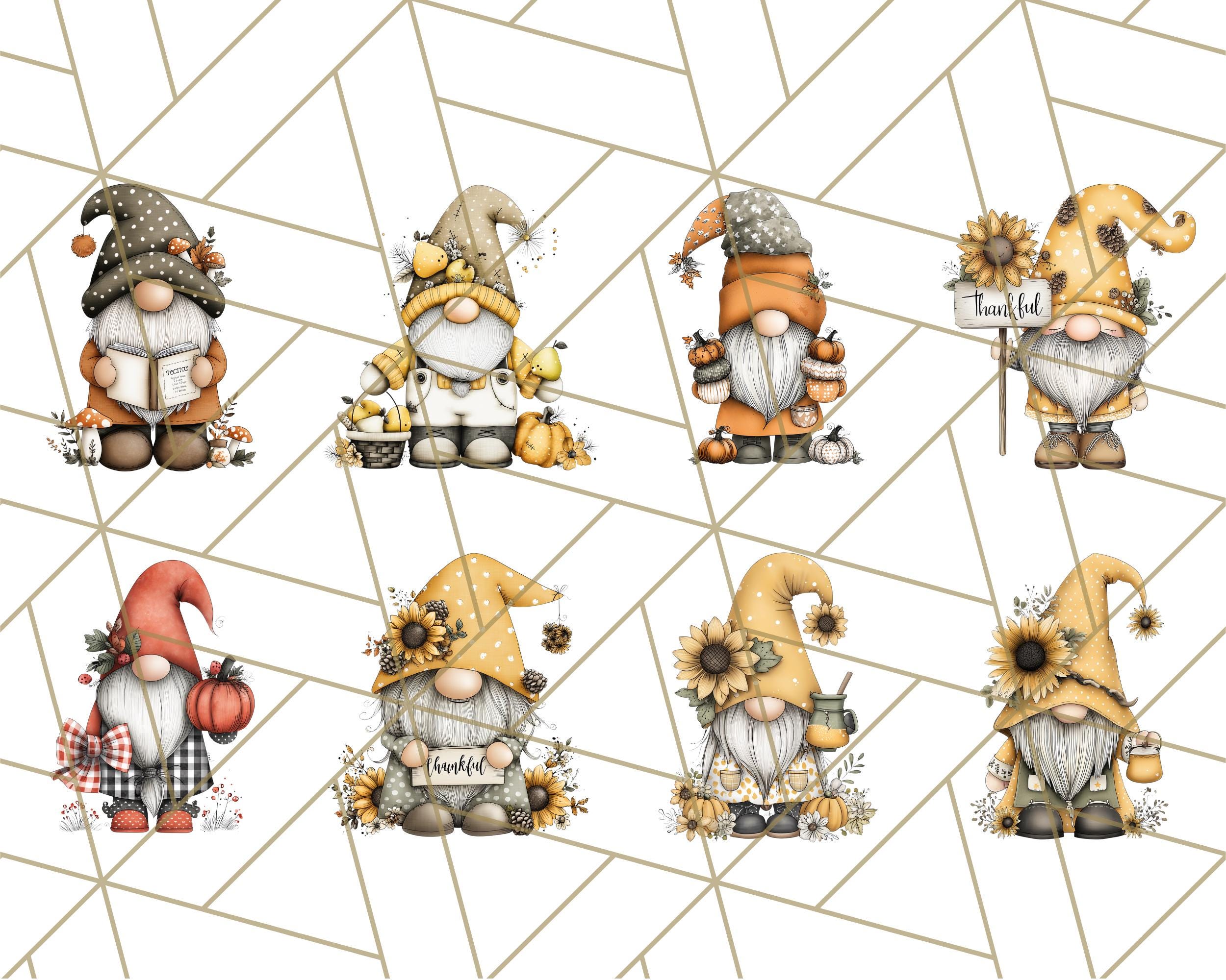 60 Png Thanksgiving Gnome Clipart, Fall Gnome PNG, Cute Autumn Gnomes ...
