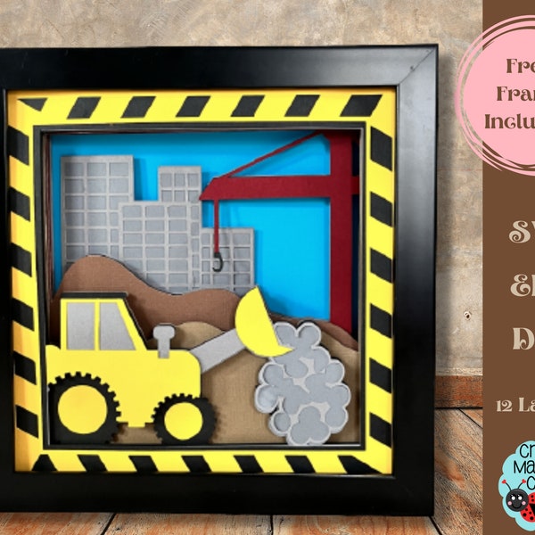 Tractor Cutting Shadow Box - Etsy