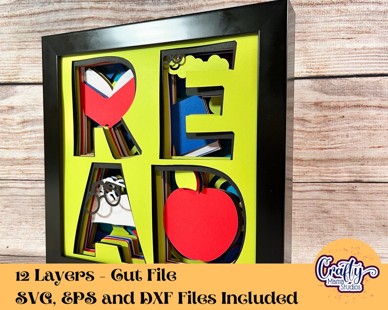 Teacher Shadow Box School Shadow Box SVG Teacher Read Books - Etsy ...