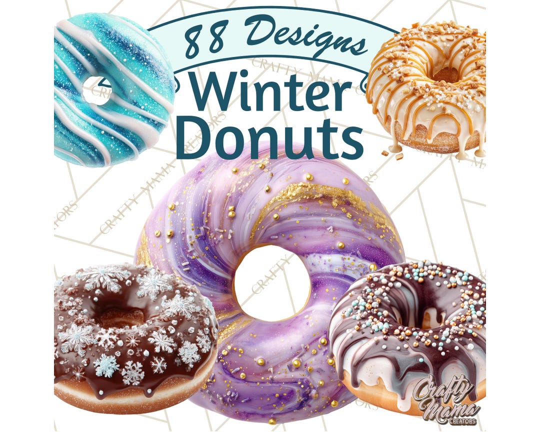 88 Png, Winter Donuts PNG, Neutral Donut Clip Art, Frosted Pastry ...