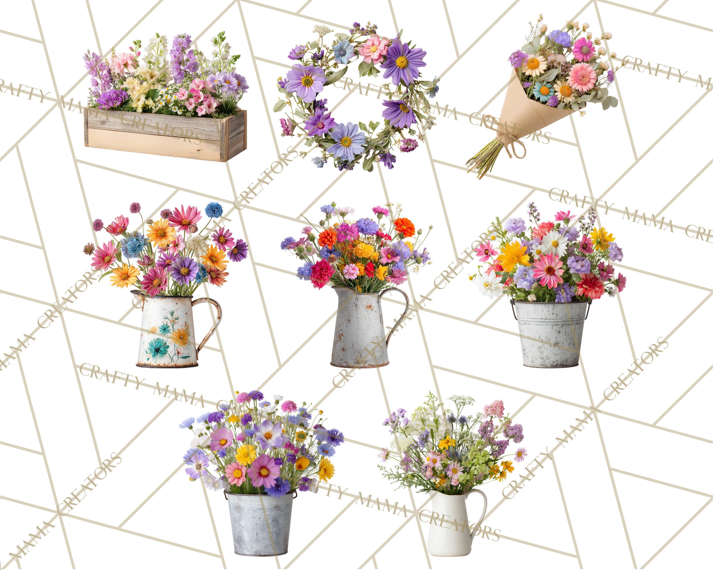56 Png Wildflower Market Clipart, Spring Wildflower, Floral Market ...