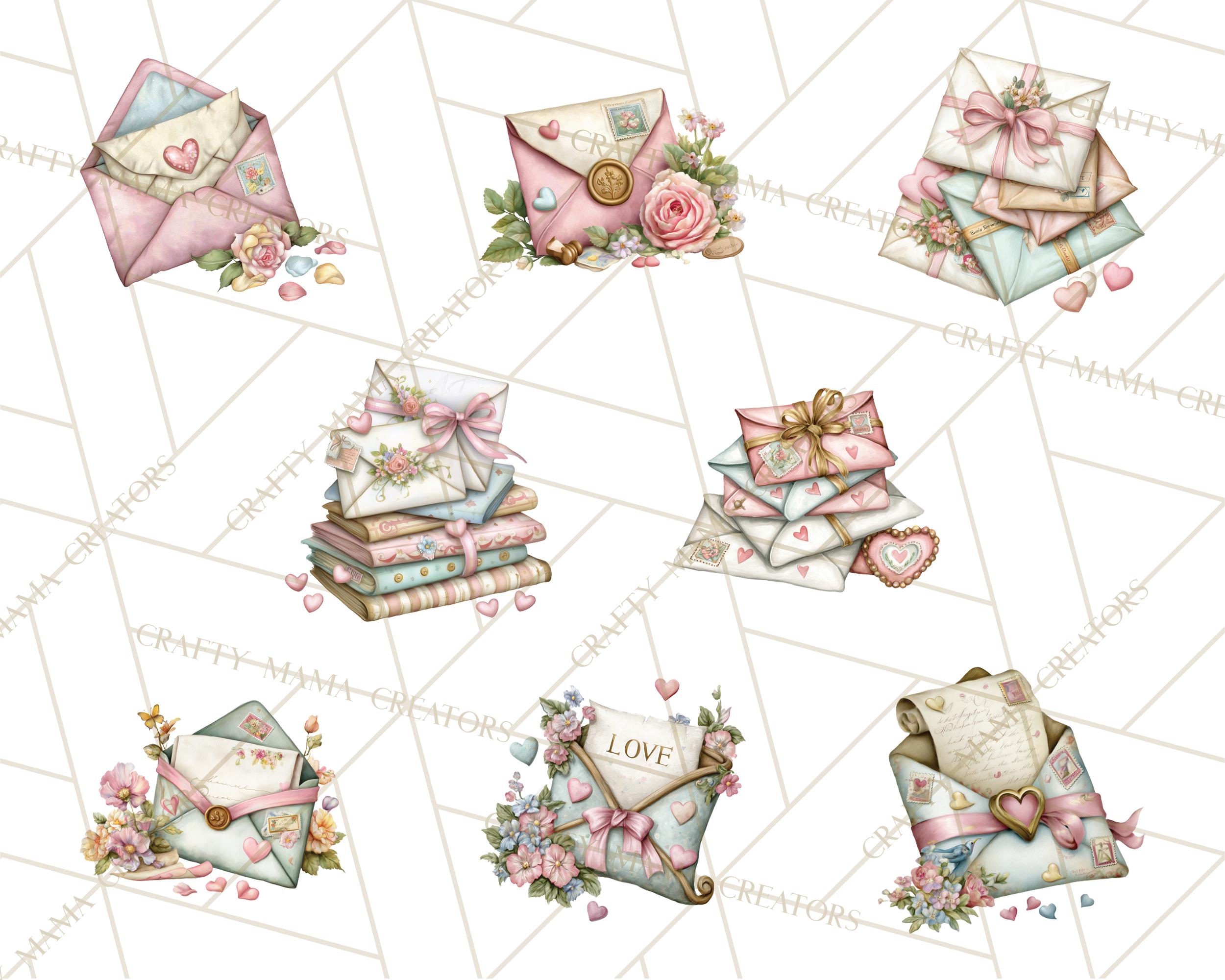 56 Png, Romantic Valentine Letters Clipart PNG, Cute Envelopes Clip Art ...