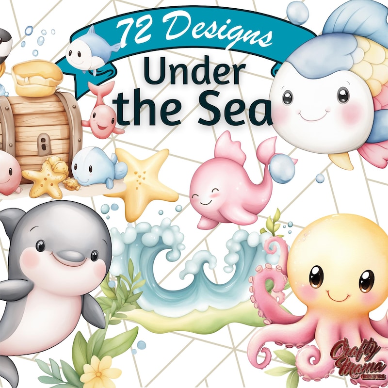 Cartoon Sea Animal Drawing - Etsy