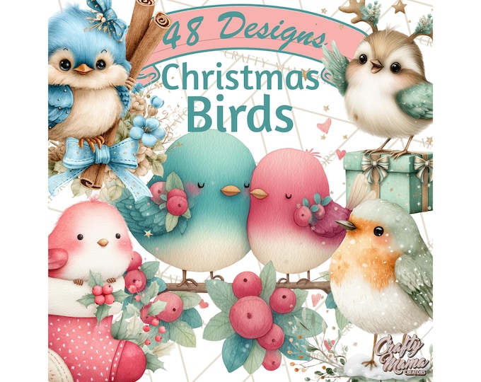 14 Christmas Blue Birds Clipart Cute Bird Clip Art Holiday High Quality ...