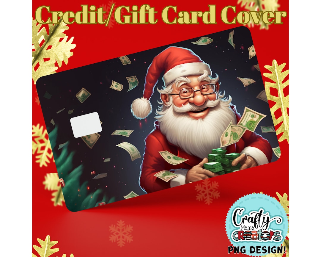 Santa Money Png File, Money Santa Png, Custom Credit Card Skin Png ...