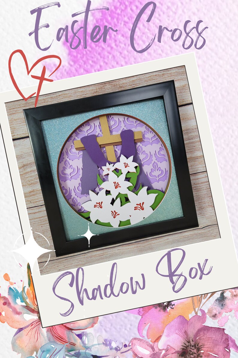 3D Easter Shadow Box Svg Christian Easter Cross Shadowbox - Etsy