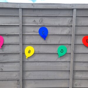 Set of Acrylic Alphabet Balloons, Rainbow, Learning Resources, Outdoor ...