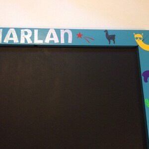 Llama Theme, Framed Chalkboard, Personalised With Vinyl Decals, Bedroom ...