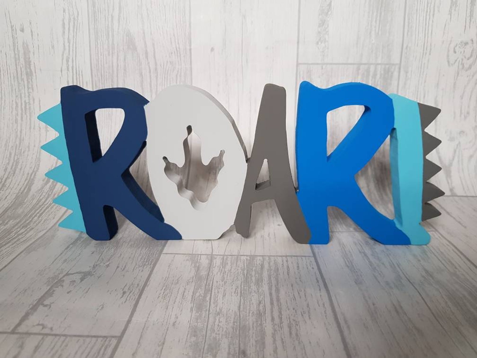 Roar Dinosaur Wooden Sign Dino Letters Freestanding - Etsy