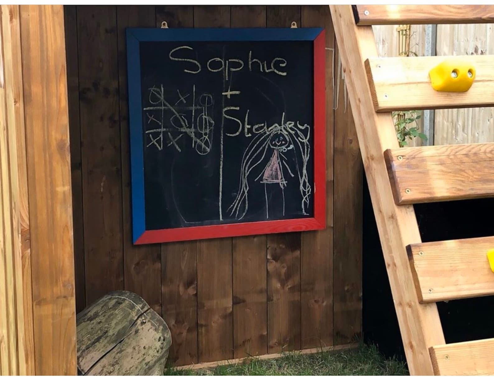 Large Framed Chalkboard Garden Playroom Square Chalkboard | Etsy UK