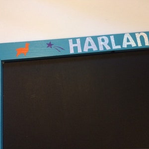 Llama Theme, Framed Chalkboard, Personalised With Vinyl Decals, Bedroom ...