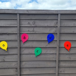 Set of Acrylic Alphabet Balloons, Rainbow, Learning Resources, Outdoor ...