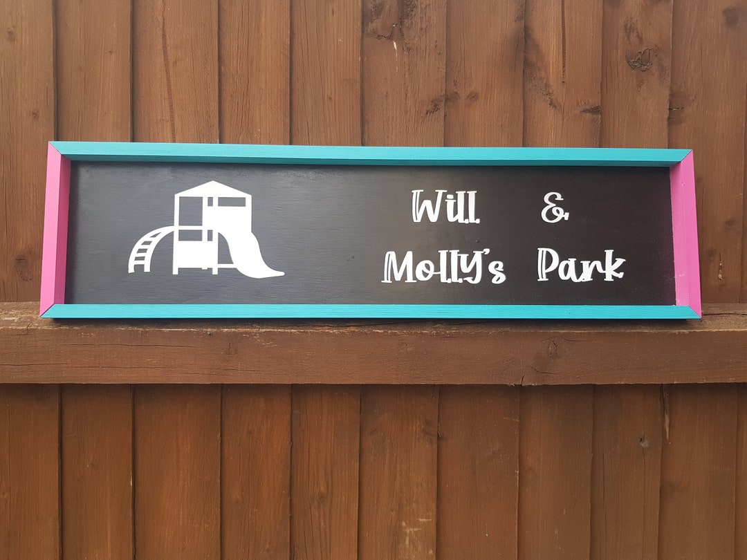 Customisable Chalkboard Sign, Play Area Sign, Garden Plaque, Bar Sign ...