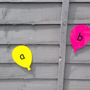 Set of Acrylic Alphabet Balloons, Rainbow, Learning Resources, Outdoor ...