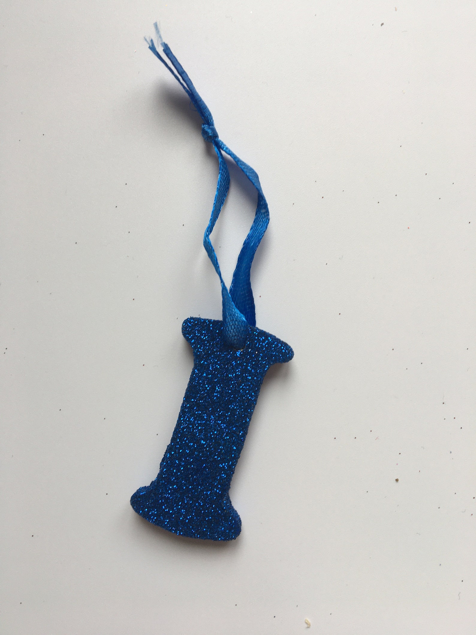 Glittered Initials Christmas Tree. Matching Ribbon Wooden - Etsy UK